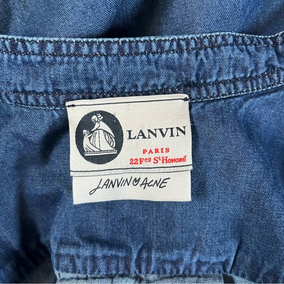 Lanvin | Dresses | Lanvin Love Acne Denim Dress Womens 34 Blue Soft ...